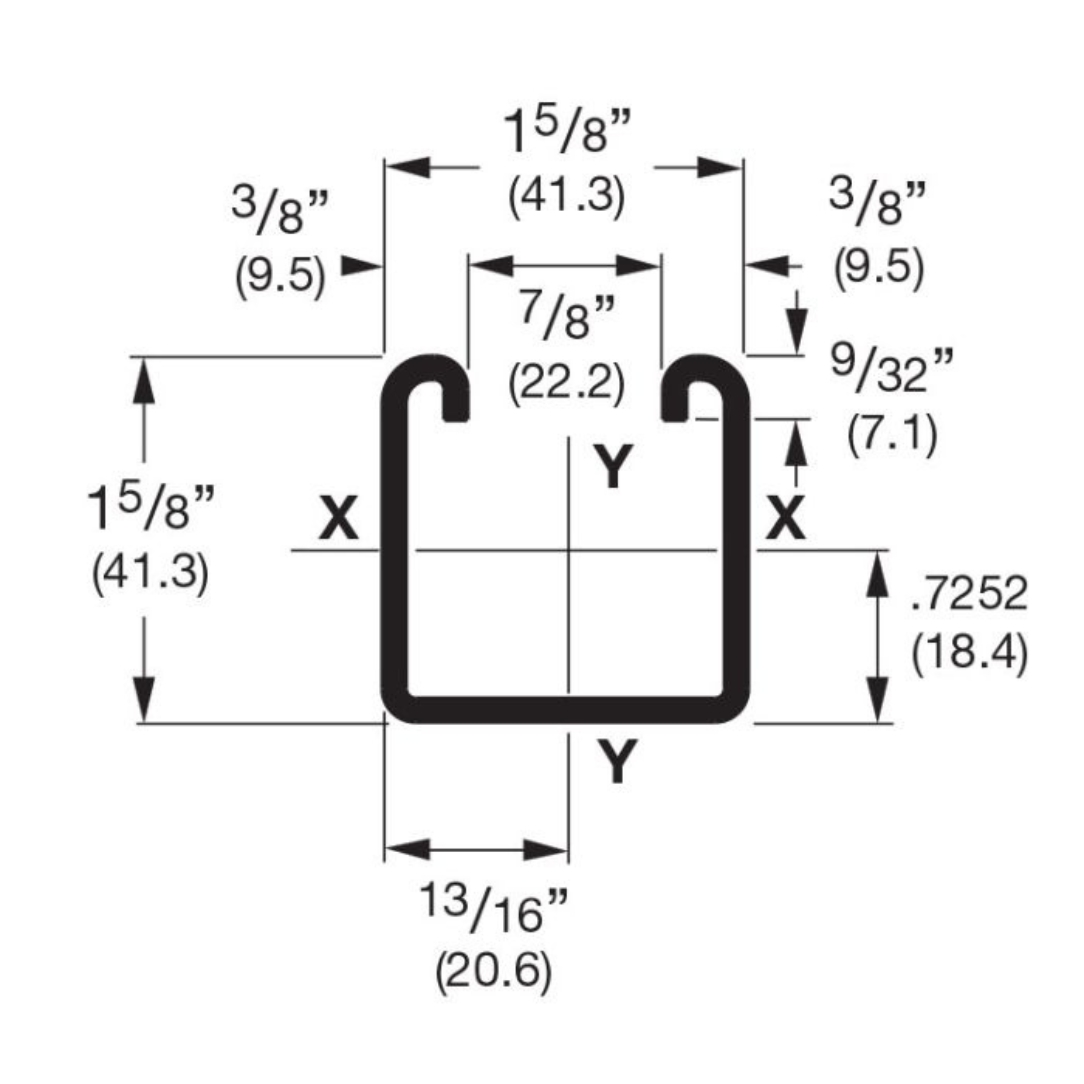 1-5/8" x 1-5/8" 12 Gauge Deep Solid Strut Channel