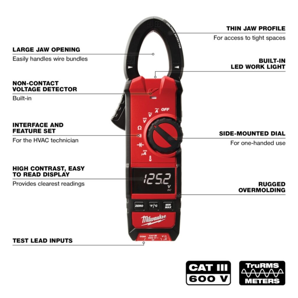 Milwaukee 2236-20 Clamp Meter for HVAC/R - BC Fasteners