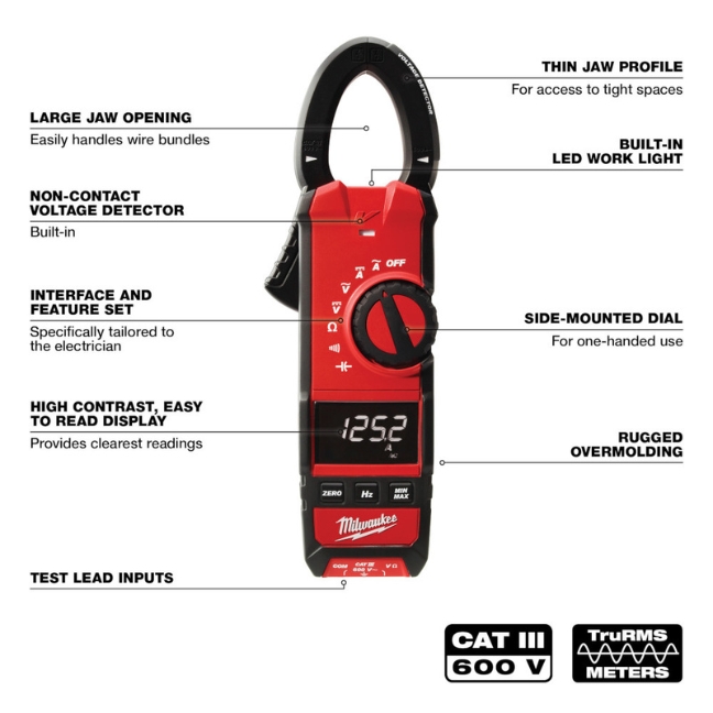 Milwaukee 2237-20 Clamp Meter - BC Fasteners & Tools