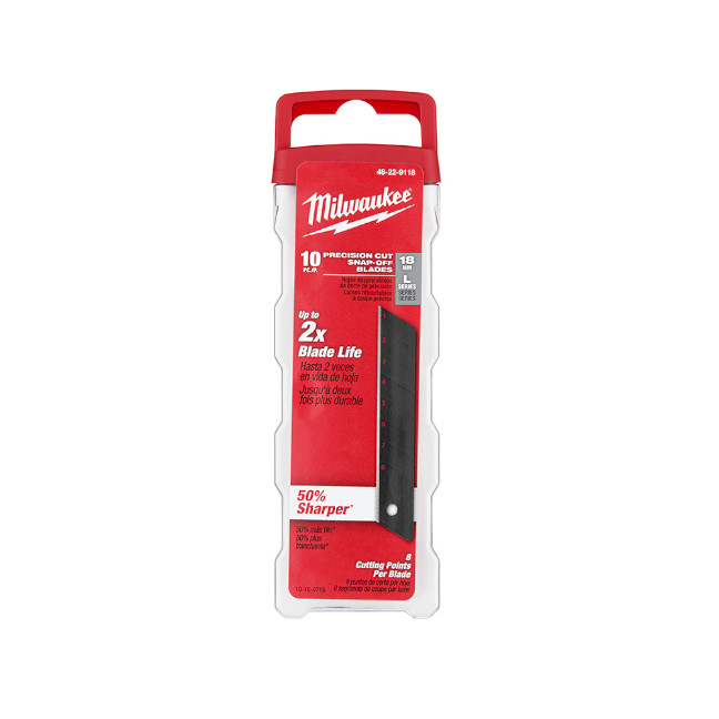 Milwaukee 48-22-9118 10 PC Pro Snap Blade 18mm - BC Fasteners
