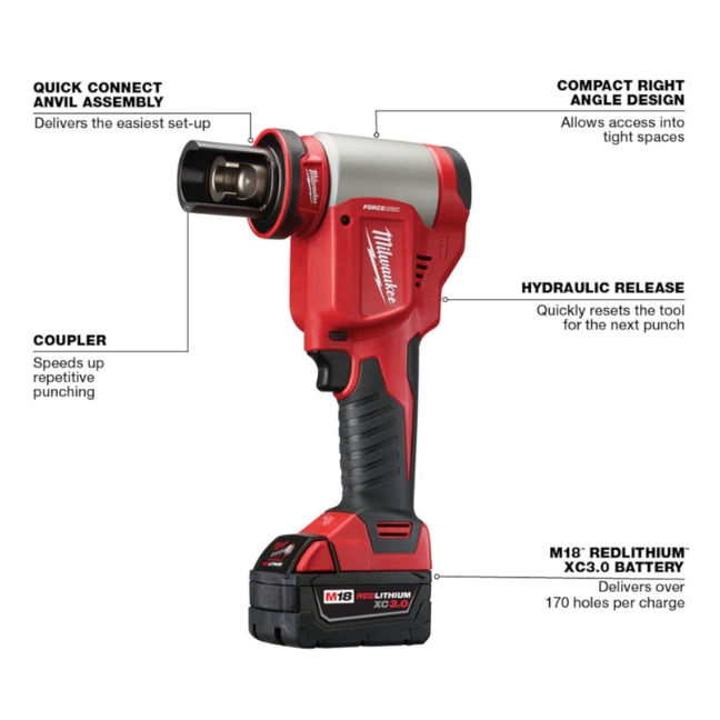 Milwaukee 2676-23 M18 FORCE LOGIC Knockout 1/2 Milwaukee 2676-23 M18 FORCE LOGIC Knockout 1/2