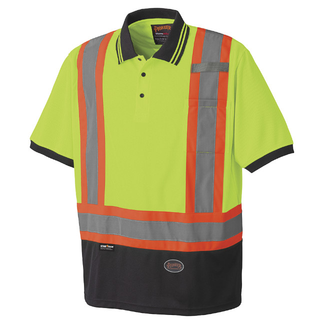 Pioneer Hi-Viz BIRD'S-EYE Short-Sleeve Safety Polo Shirt - BC Fasteners