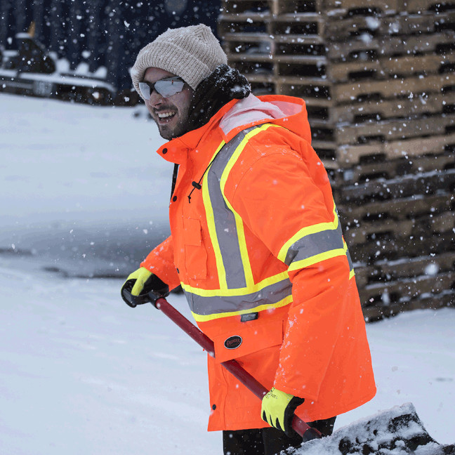 Pioneer Winter Quilted Waterproof Hi-Viz Safety Parka