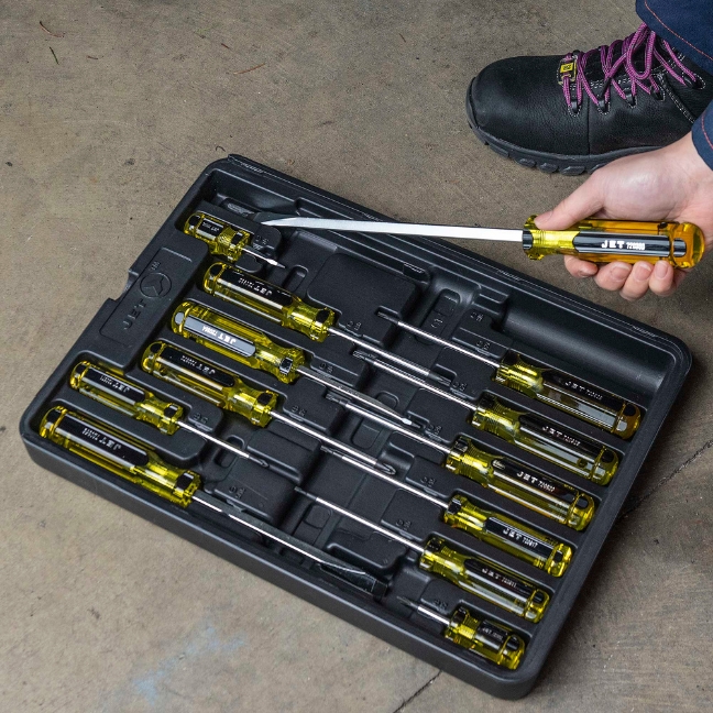 Jet 720574 JHMSS-13 Jumbo Handle Mechanic’s Screwdriver Set 13-Piece