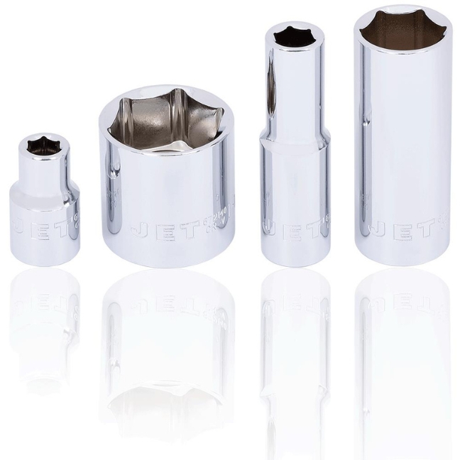 Jet 600331 SW1229-6 29-Piece 1/2" Drive SAE Socket Wrench Set - 6pt