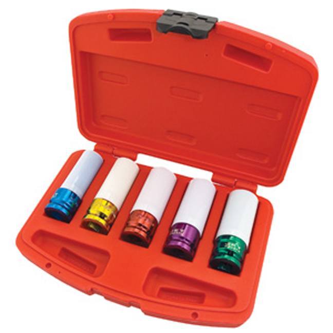 Jet 610341 MWPS-512 5-Piece 1/2" Drive Mag Wheel Impact Socket Set