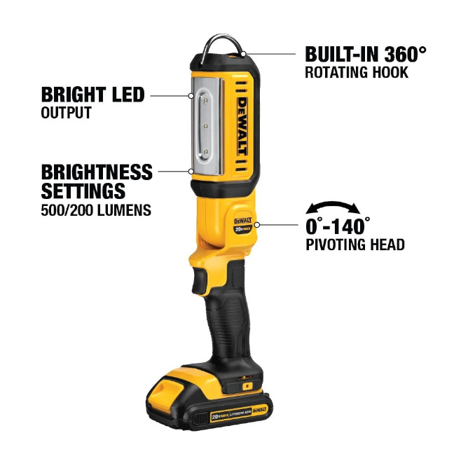 DeWalt DCL050 20V Max LED Hand Held Area Light - BC Fasteners