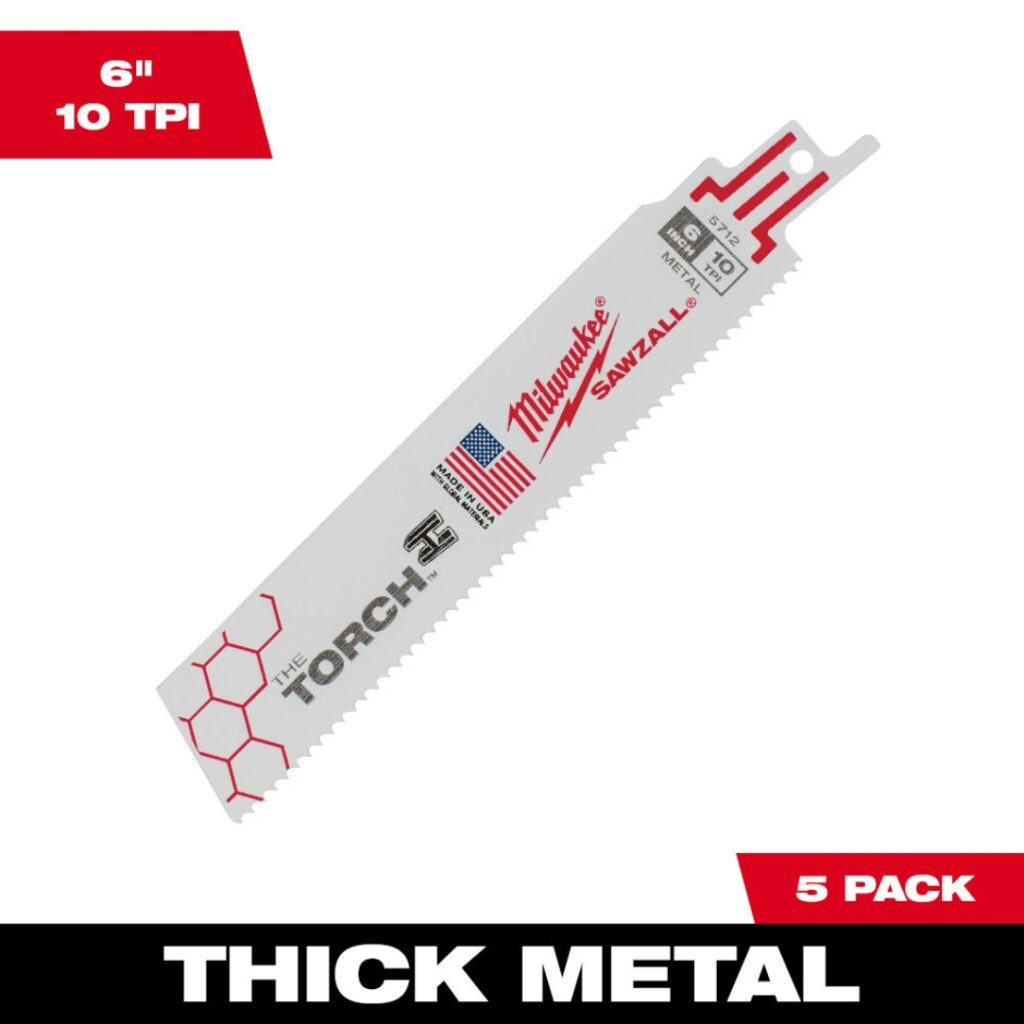 Milwaukee 48-00-5712 6" 10TPI The Torch Demo Metal Cutting Sawzall ...