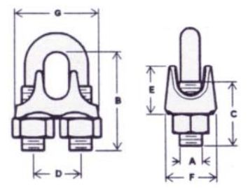 Vanguard Malleable Wire Rope Clips - BC Fasteners & Tools