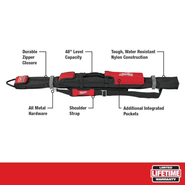 Milwaukee MLSB48 48” 3-Pocket Level Bag - BC Fasteners & Tools