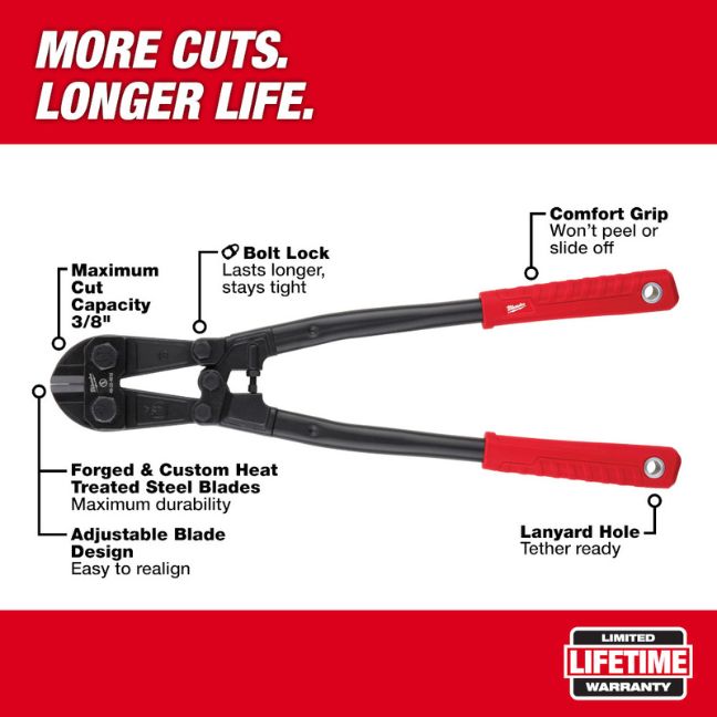 Milwaukee 48-22-4018 18” Bolt Cutter - BC Fasteners & Tools