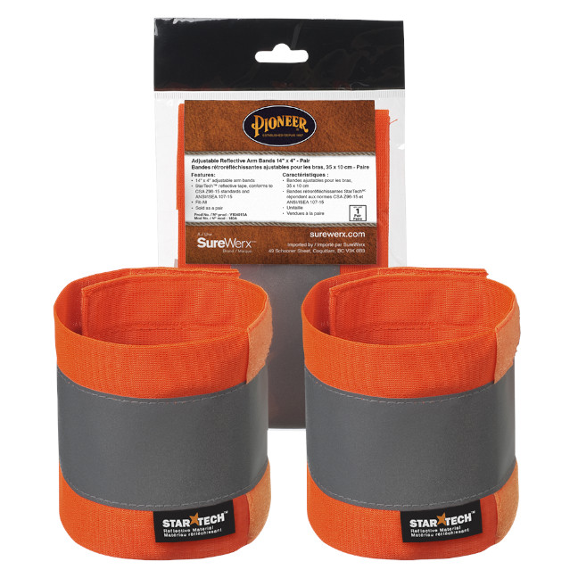 Pioneer 14" x 4" Adjustable Reflective Arm Bands - BC Fasteners & Tools ...