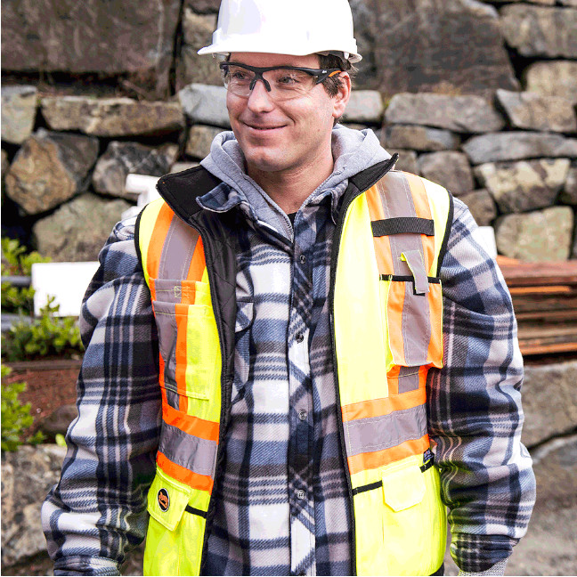 Pioneer Hi-Viz Reversible Insulated Safety Vest - BC Fasteners & Tools Ltd.