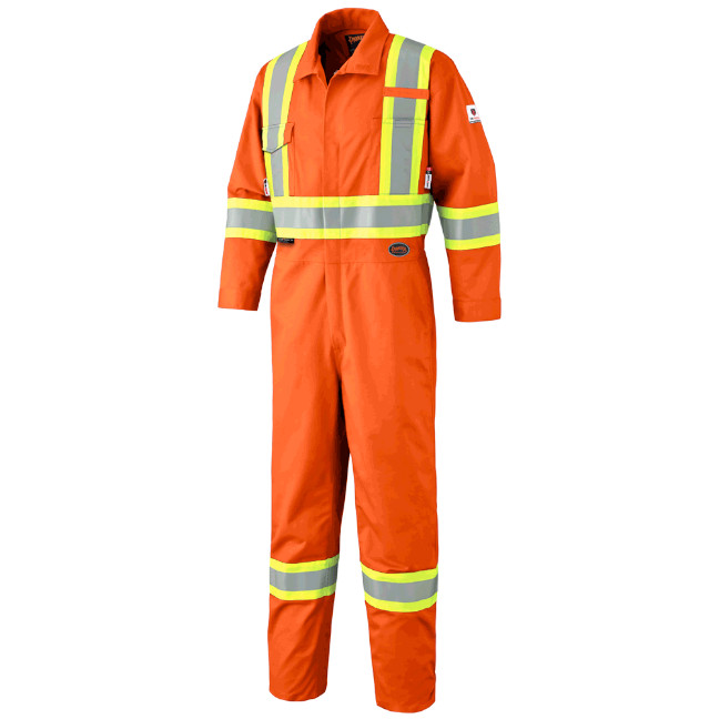Pioneer Hi-Viz FR-TECH FR/ARC Rated Safety Coveralls with Leg Zippers