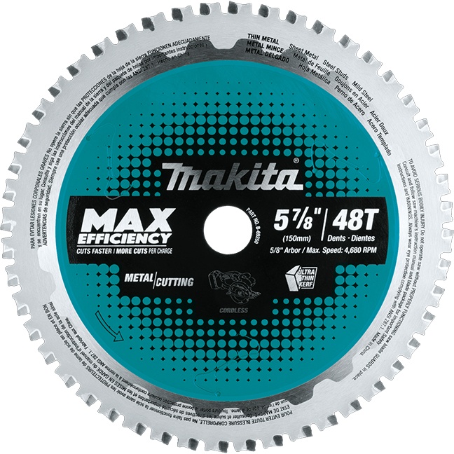 Makita B-69250 5‑7/8" 48T Carbide‑Tipped Circular Saw Blade for Thin ...