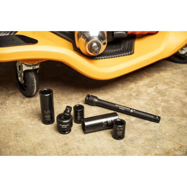 GearWrench 84916N 3/8" Drive 6-Point Standard and Deep Impact SAE/Metric Socket Set 44-Piece