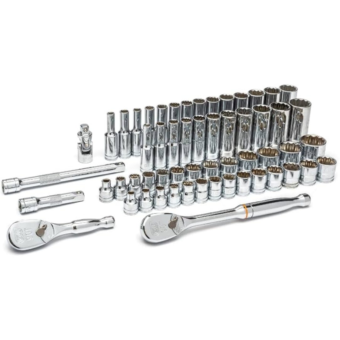 GearWrench 80551 3/8" Drive 12-Point Standard and Deep SAE/Metric ...