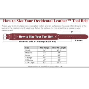 Occidental Leather 9515 Adjust-to-Fit™ OxyLight™ Framer Tool Belt