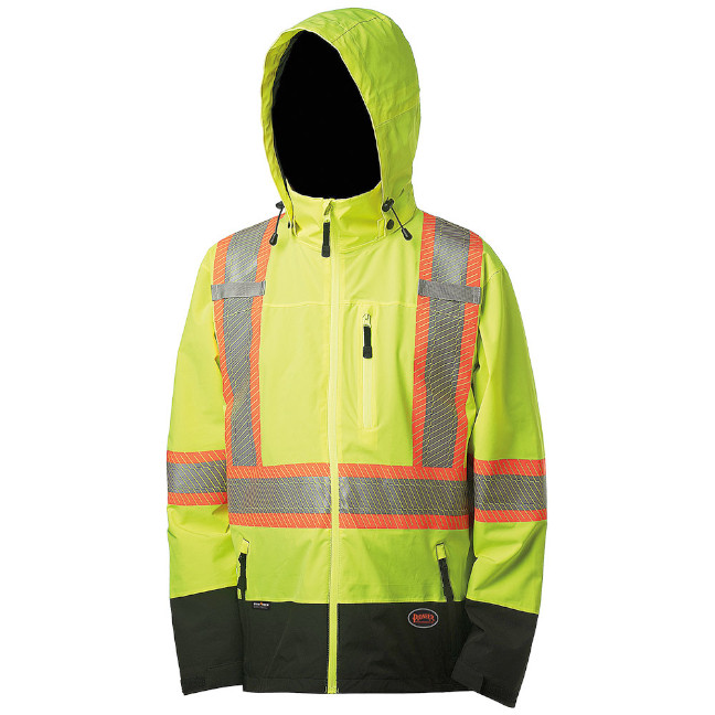 Pioneer Premium Softshell Waterproof Hi-Viz Safety Jacket