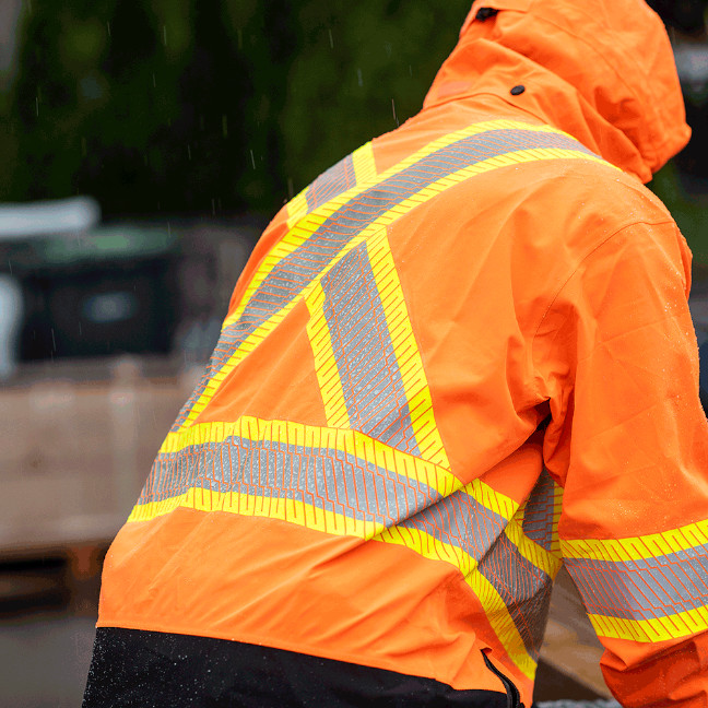 Pioneer Premium Softshell Waterproof Hi-Viz Safety Jacket