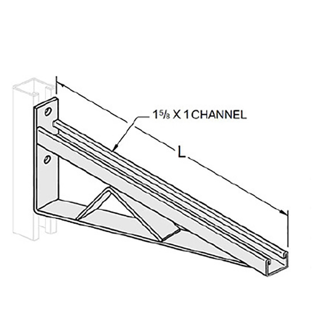 PeakSource Braced Single Strut Bracket