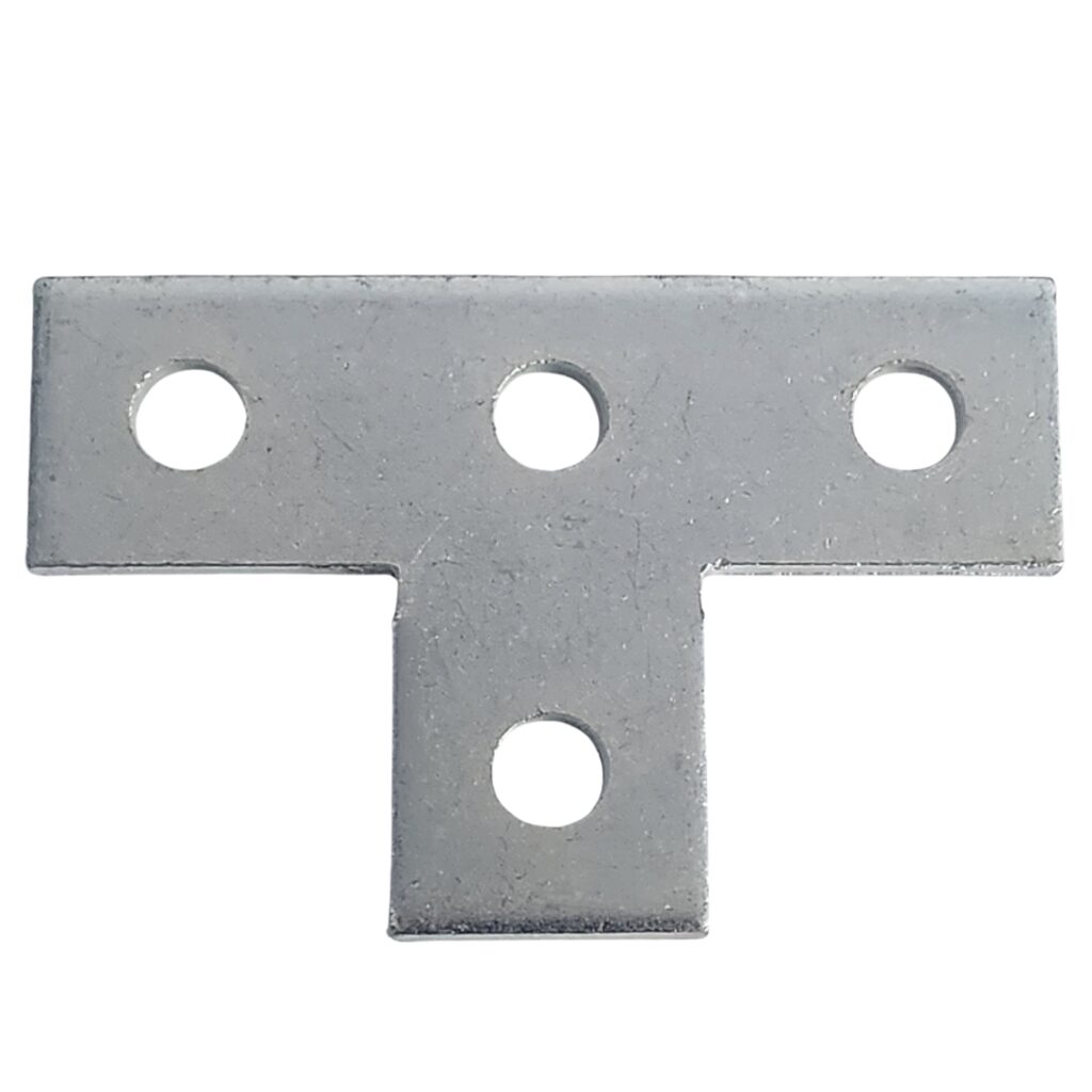 PeakSource S2024 4-Hole Flat Tee Plate Electrogalvanized (EG) Steel