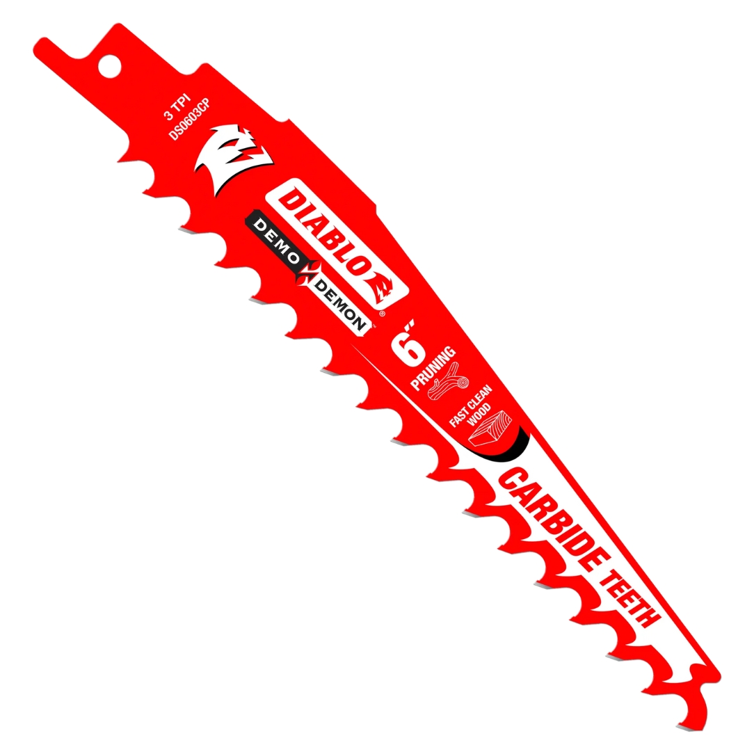 Diablo DS0603CP3C 6" 3-TPI Carbide Recip Saw Blade for Pruning 3pk