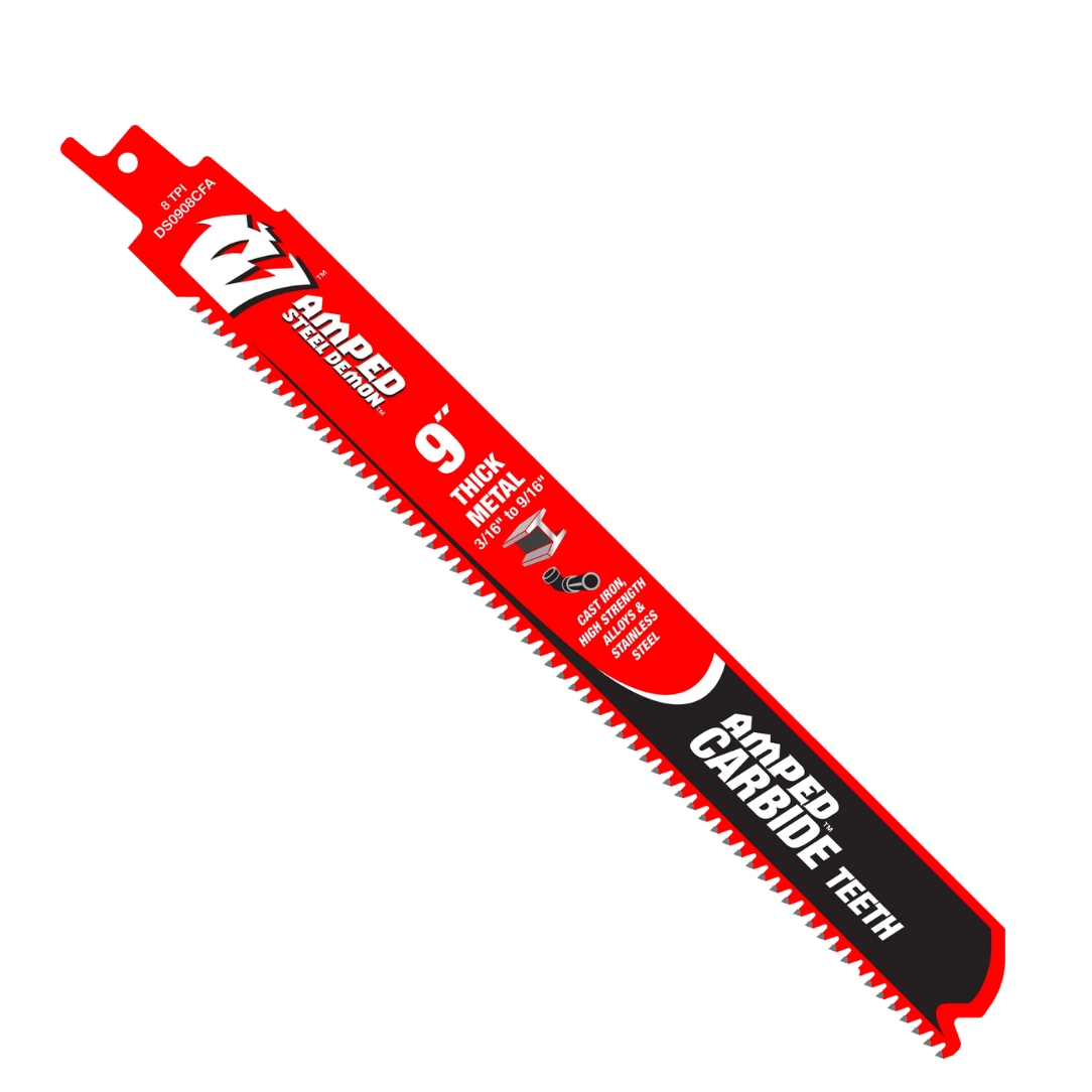 Diablo DS0908CFA3C 9" 8-TPI Amped Carbide Recip Saw Blade 3pk
