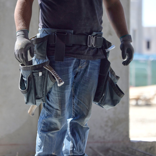 Badger 461010 Series Gunmetal Grey Carpenter Tool Belt Set - Right-Handed