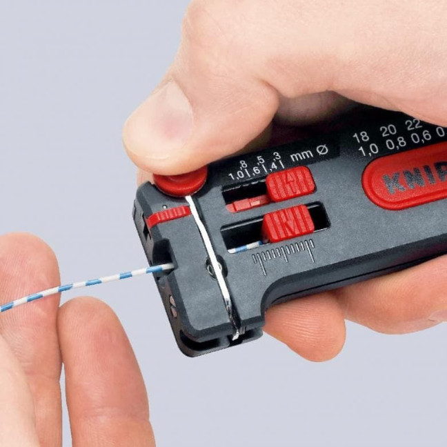 Knipex 1280040SB 4" Mini Wire Stripper 26 to 36 AWG - BC Fasteners & Tools
