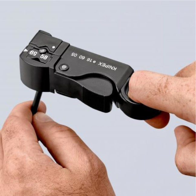 Knipex 166005SB 4-1/4" Coax Wire Stripper - BC Fasteners & Tools