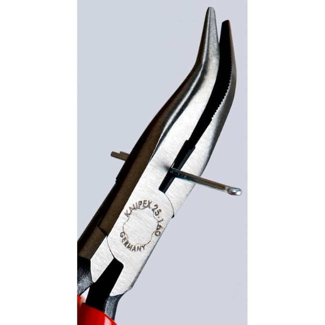 Knipex 2521160 6-1/4" Long Nose 40º Angled Pliers with Cutter and ...