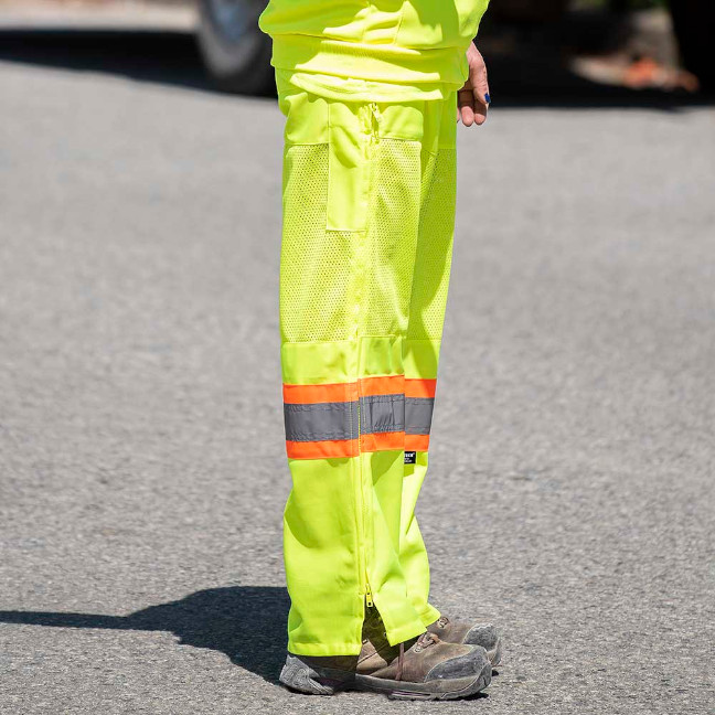 Pioneer 5999PW V1071360 Women's Hi-Viz Mesh Traffic Safety Pants-Yellow ...