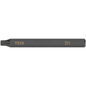 Wera 018168 867 S TORX Driver Bit for Impact Screwdrivers TX25 x 70mm 5-Pack - BC Fasteners & Tools