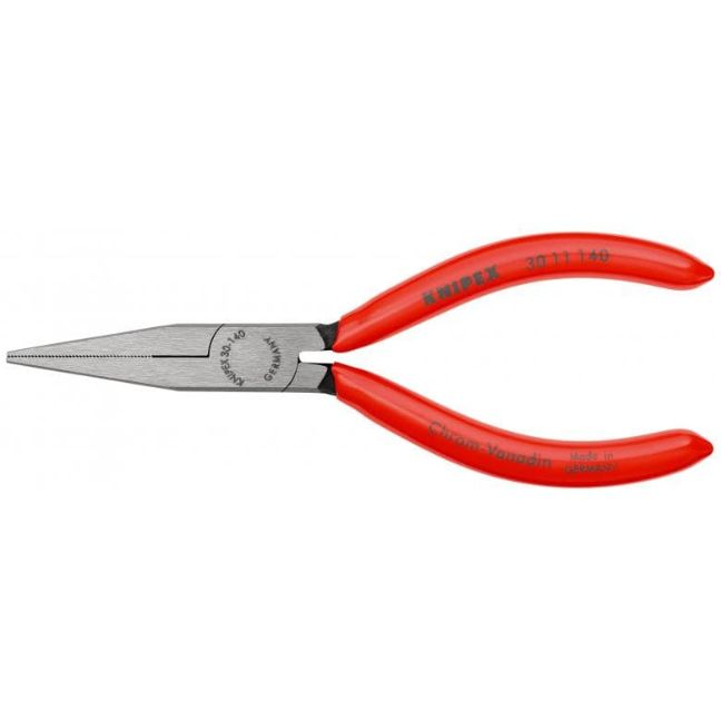 Knipex 3011140 5-1/2" (140mm) Long Nose Pliers - Flat Tip and Plastic ...
