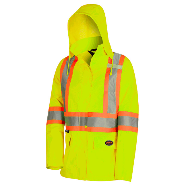 Pioneer Women's Hi-Viz 300D Polyester Waterproof Safety Jacket - BC ...