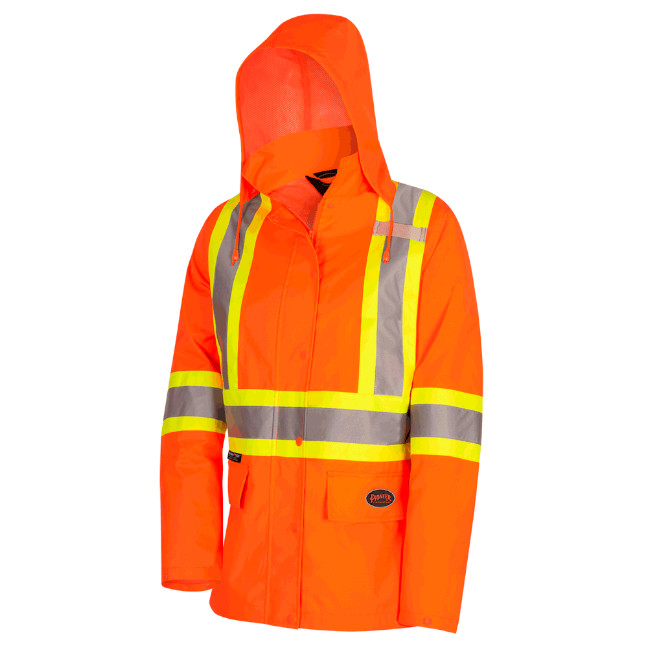 Pioneer Women's Hi-Viz 300D Polyester Waterproof Safety Jacket - BC ...