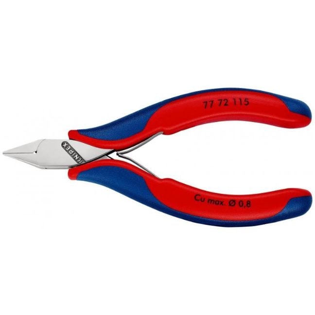Knipex 7772115 4-1/2" (115mm) Electronics Diagonal Cutters with Pointed ...