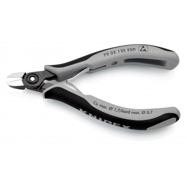 Knipex 7902125ESD 5" (125mm) Precision Electronics Side Cutters with ...