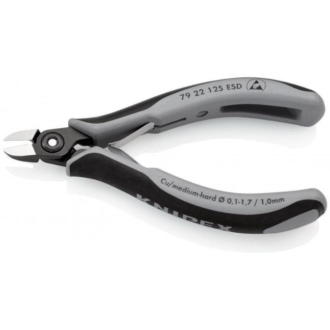 Knipex 7922125ESD 5" (125mm) Precision Electronics Side Cutters with ...
