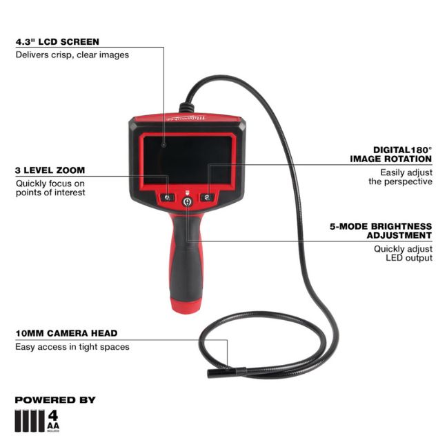 Milwaukee 2319-20 M-SPECTOR 4ft Inspection Camera - BC Fasteners & Tools