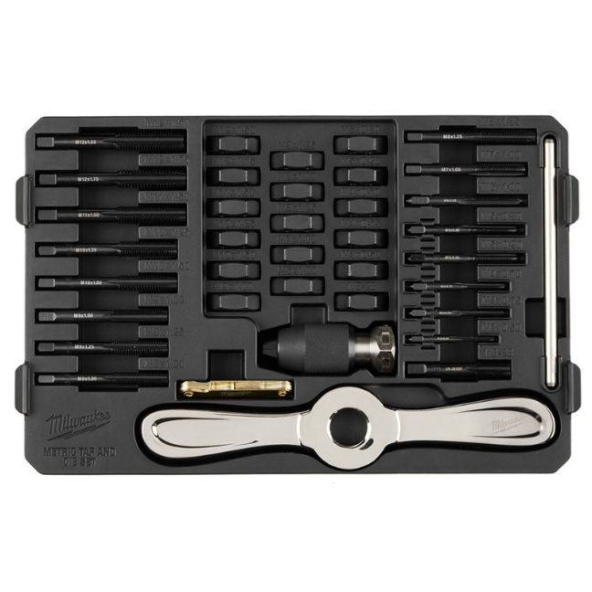 Milwaukee 49-22-5603 PACKOUT Metric Tap and Die Set with HEX-LOK 2-in-1 ...