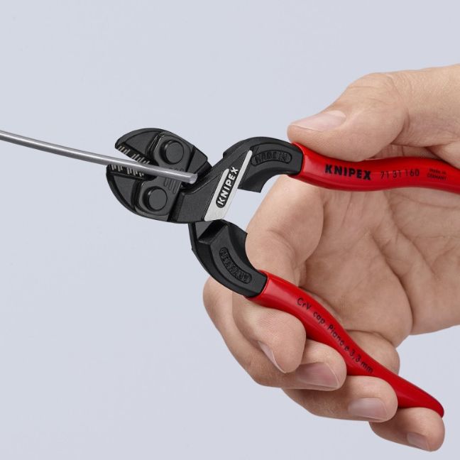 Knipex 7131160 6-1/4" COBOLT S Compact Bolt Cutters with Notched Blade ...