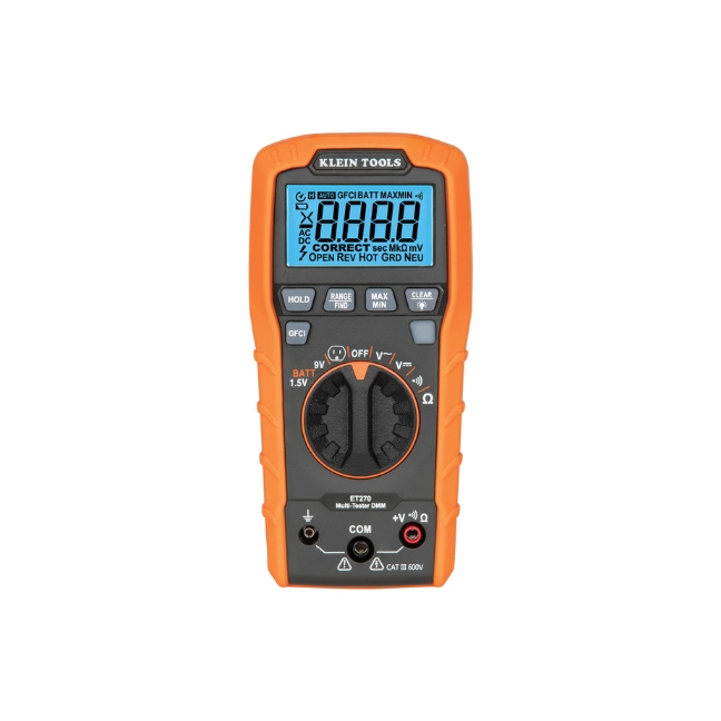 Klein ET270 Digital Multi-Tester DMM with Receptacle Tester - BC ...