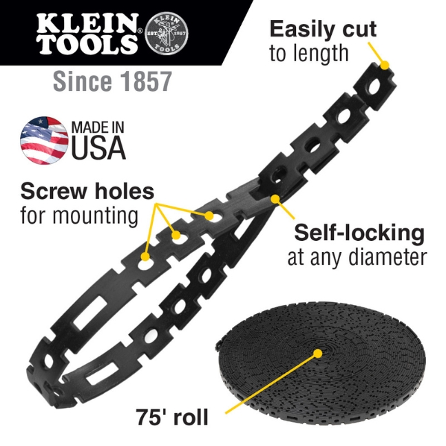 Klein 450-700 75ft Stretch Cable Tie Roll - BC Fasteners & Tools