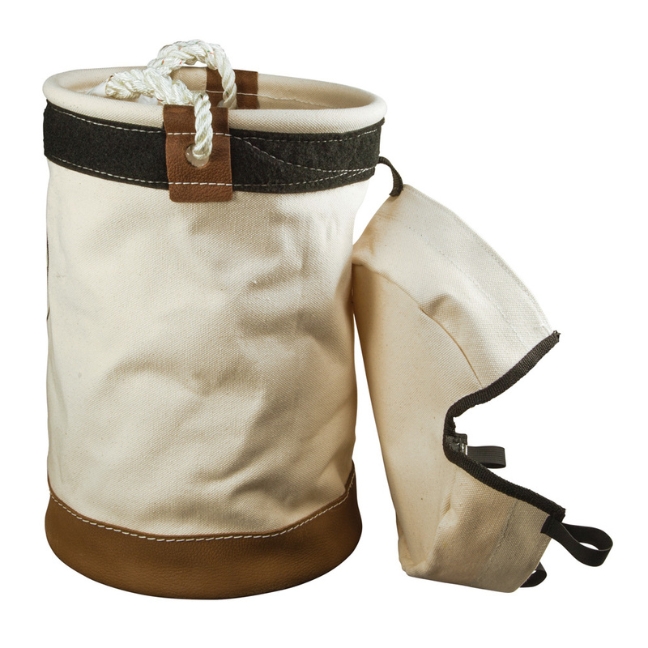 Klein 5104VT 12" Leather Bottom Canvas Bucket with Top - BC Fasteners ...