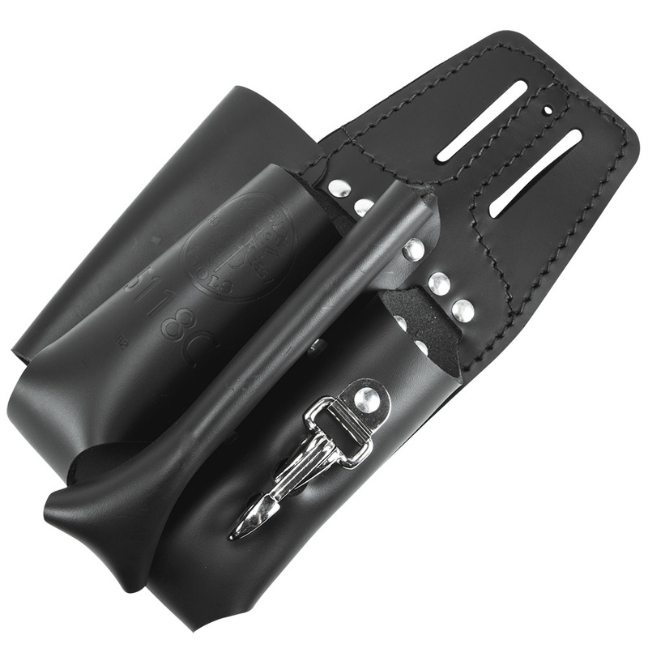 Klein 5118C Black Leather Tool Pouch for Belts - BC Fasteners & Tools