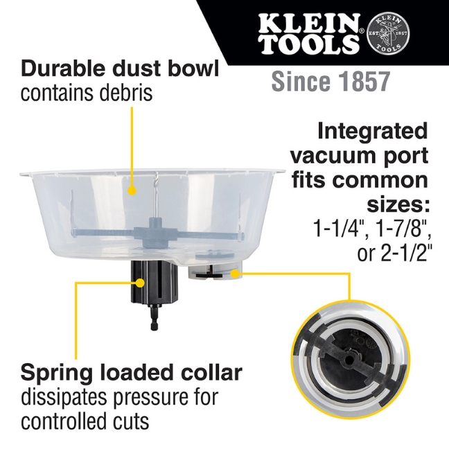 Klein 53710 Adjustable Hole Saw with Auto-Set Arms - BC Fasteners & Tools
