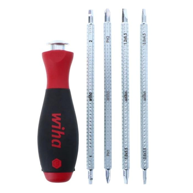 Wiha 28194 DRIVE-LOC VI Combination Double-Ended Screwdriver Blade Set ... Wiha 28194 DRIVE-LOC VI Combination Double-Ended Screwdriver Blade Set ...