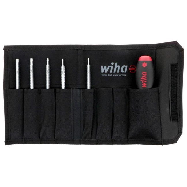 Wiha 28197 DRIVE-LOC VI Security TORX Double-Ended Screwdriver Blade Set 6-Piece - BC Fasteners ...